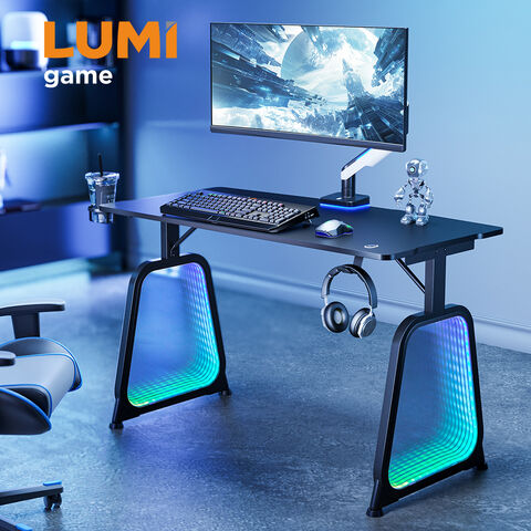 Buy Wholesale China Gmd12-1d Infinity Led Light Gaming Desk For ...