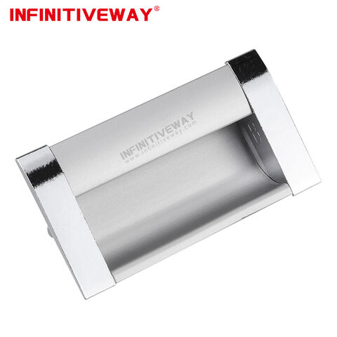 Modern Simple Curved Aluminum Alloy Handle Dark Handle Embedded Handle ...