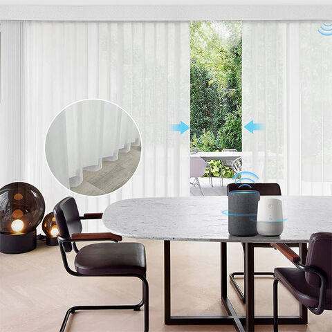 Buy Wholesale China Smart Vertical Blinds Motorized Polyester Hotel Window Curtain Vertical ...