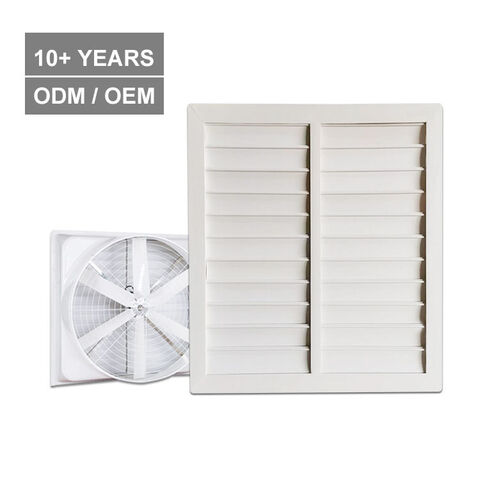 Buy Wholesale China 30" Cyclone Proof Shutters White Black Pvc Poultry ...