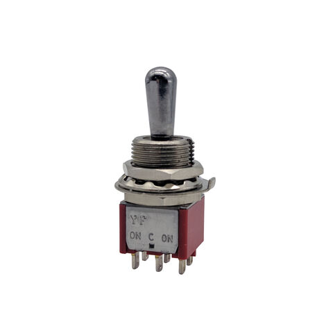 Mom Off Mom 12mm 6 Pin Three Position Momentary Toggle Switch For ...