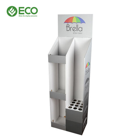 High Quality Retail Floor Display Rack Cardboard Pos Display Umbrella ...