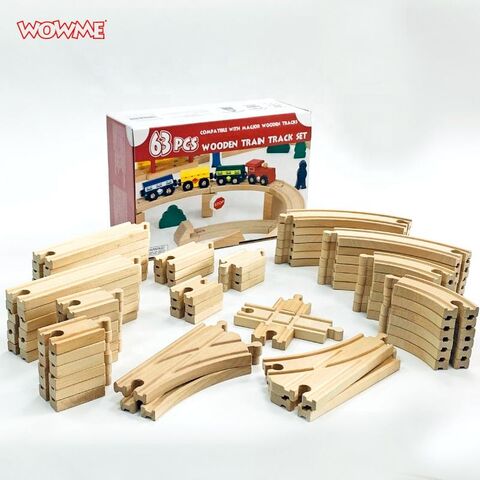 Buy Wholesale China Custom 63 Pieces Wooden Track Expansion Wooden ...
