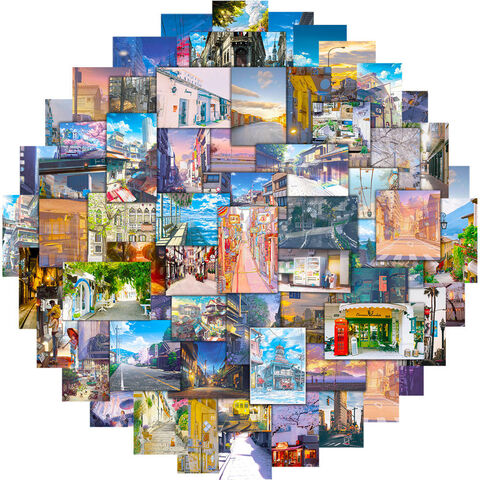 Buy Wholesale China 60pcs Cute Anime Cartoon Street View Landscape ...