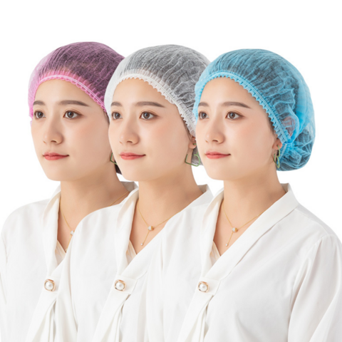 Pp Non Woven Bouffant Clip Round Strip Caps Nurse Surgeon Doctor Caps ...