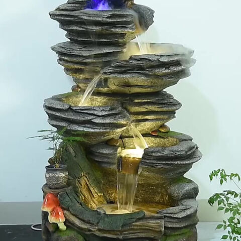 Creative Large Size Rockery Waterfall Fountains With Mist Maker Garden ...