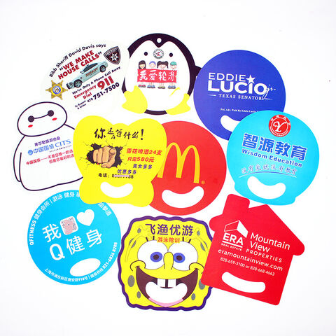 Customized Plastic Folding Fan With Advertising Logo Print For ...