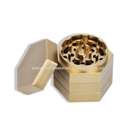 New Hexagonal Full-magnet Metal Smoke Grinder 4-layer 50mm Pagoda ...