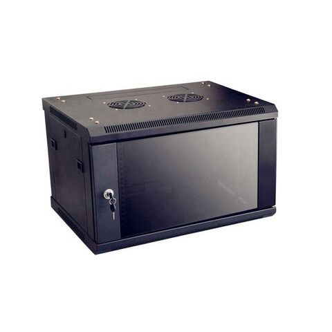 6u Network Wall Mount Cabinet Enclosure With Locking Glass Door Cabinet ...