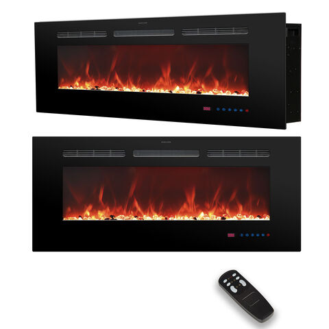 Luxstar 36 Inches Wall-mounted And Recessed Led 3d Electric Fireplace ...