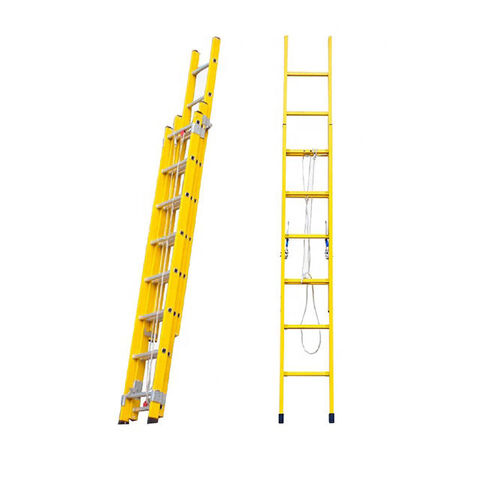 Step Ladder Extension Aluminum 2 Section Telescopic Insulating Foldable ...