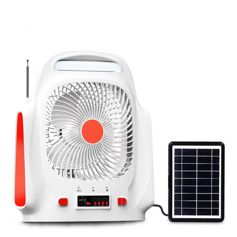 Tw009 8inch Mini Solar Battery For Fan With Light Usb And Table Fans ...