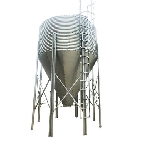 Grain Storage Silo Hot Galvanized Feed Silo For Chicken Poultry Farms ...