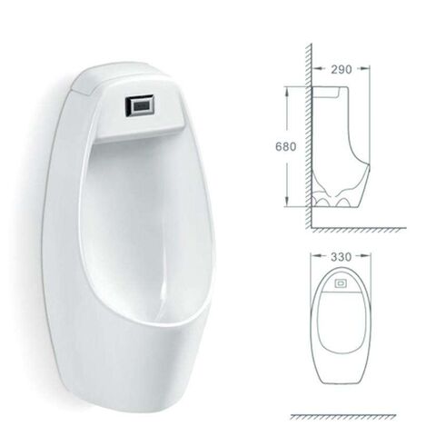 Sanitary Wares Ceramic Automatic Sensor Flushing Wall Mounted Urinal ...