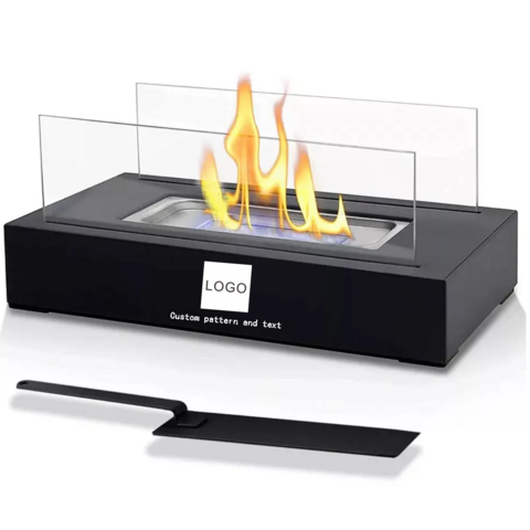 Tabletop Fire Pit Portable Alcohol Fireplace Bioethanol Ventless Table ...