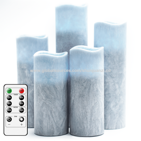 Buy Wholesale China Multicolor Real Wax Series Remote Candles 5pcs 2 ...