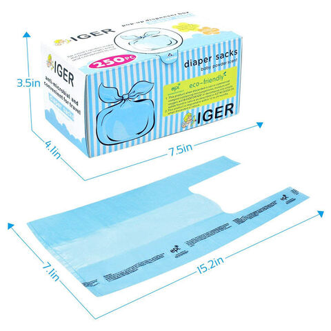 Buy Wholesale China Easy-tie Baby Disposable Diaper Sacks Bags,100% ...