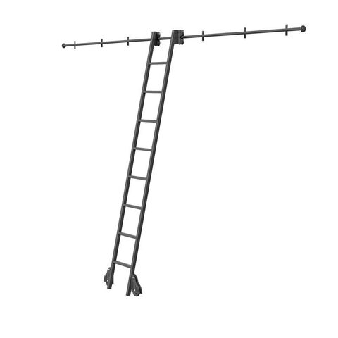 Library Ladder Hardware 4m Steel Sliding Bookshelf Ladder Hardware Kit ...