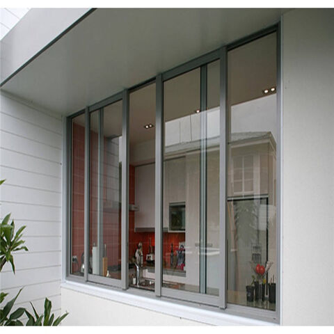 3 Tracks Sliding Window Double Glazed Aluminum Sliding Windows Drawing ...