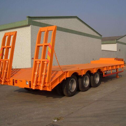 Buy Wholesale China Best Price 40t-100t Flatbed Low Bed Semi Trailer ...