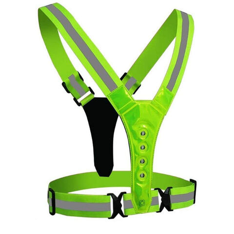 Usb Rechargeable High Visibility Reflective Safety Vest Belt Led ...