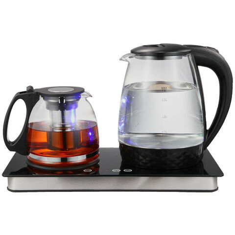 2022 Electric Kettle Glass Hot Sales Double Kettle With Tray 1.8l Oem ...