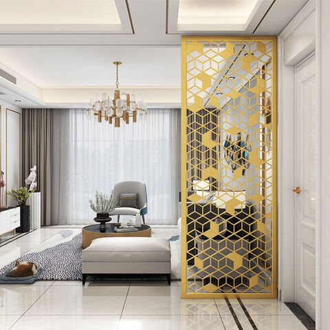 Buy Wholesale China Home Restaurant Decorative Gold Metal Partition ...