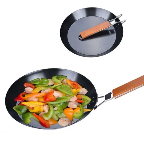 Non-stick Crepe Stir Frypan Carbon Steel Camping Omelette Steak Saute ...