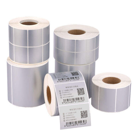 Custom Matte Silver Heat Resistant Barcode Sticker Labels Water Proof ...