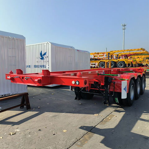 Buy Wholesale China 3 Axle Skeleton Container Semi Trailer 20ft Skeleton Container Semi Trailer ...