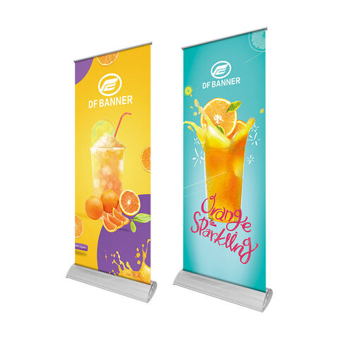 Newly Floor Wide Base Standing Banner Outdoor Horizontal Roll Up Banner ...