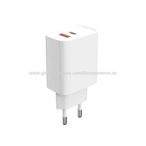 Oem / Odm Eu Plug Fast Charging 20w Pd Qc3.0 Quick Charging Dual Ports Wall Charger Phone ...