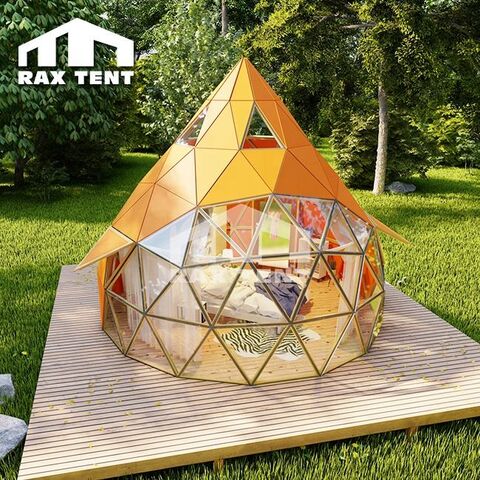 Luxury Geodesic Dome Tent For Glamping And Family Resort With Tempered ...