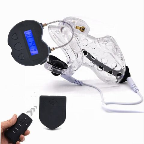 Time Lock Chastity Device Cage Remote Control Penis Lock Bondage Male ...