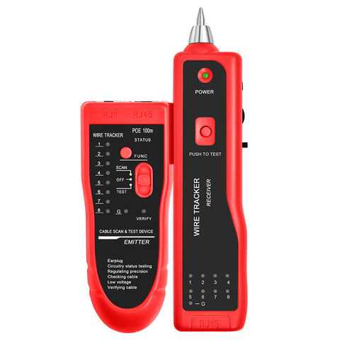 Ethernet Network Cable Tester Kit Rj11 Rj45 Cat5/5e Cat6 Lan Wire ...