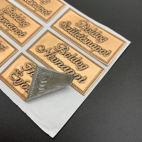 Custom Adhesive Metal Embossed Aluminum Foil Sticker Label For Wine ...