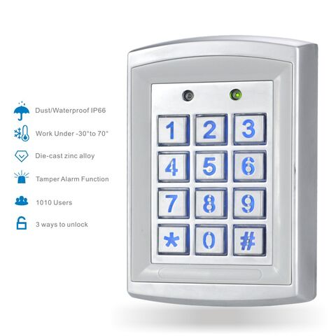 Waterproof Stand Alone Metal Access Control Keypads Access Control ...