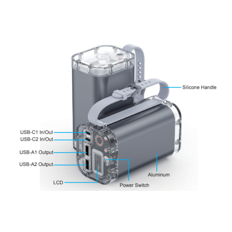 Buy Wholesale China Transparent Waterproof Outdoor Power Bank+= & Power ...