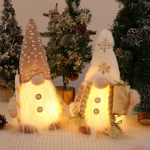 Light Up Christmas Gnome Elf Handmade Swedish Tomte Gnomes Ornaments ...
