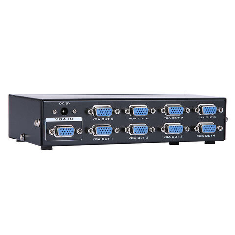 350mhz Vga Splitter 1 In 8 Out, Mt-viki 1x8 1 Computer 8 Monitor ...