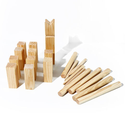 Rubber Wooden Lawn Kubb Game Set Viking Chess Outdoor Clash Toss Backyard Game - Buy China ...