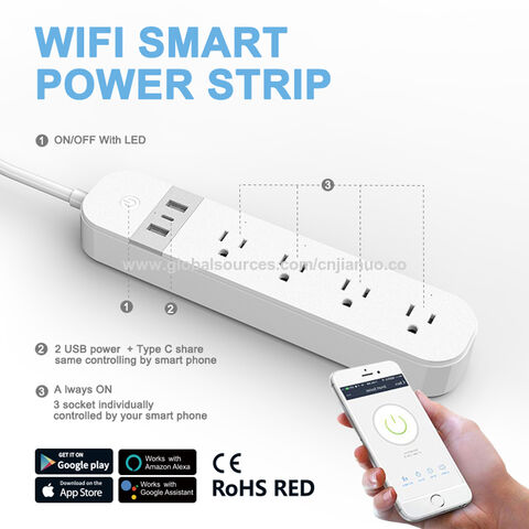 Bulk Buy China Wholesale Wi-fi Smart Usb Power Strip Voice Control Work ...