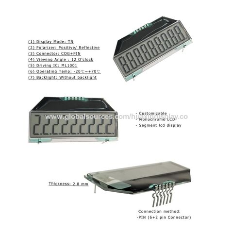 Buy Wholesale China Segment Tn /postive /reflective Lcd Display,cog+pin ...