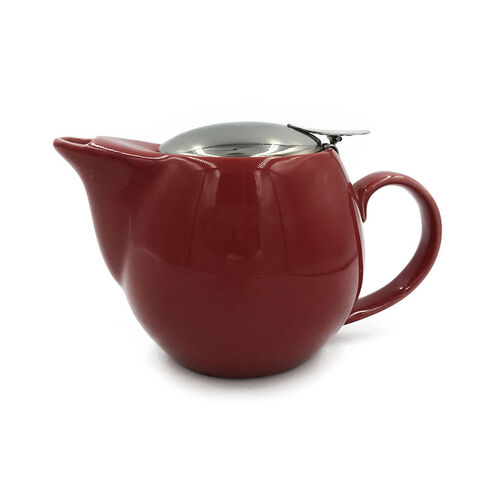 Buy Wholesale China Ceramic Red Round Teapot Wholesale Infuser ...