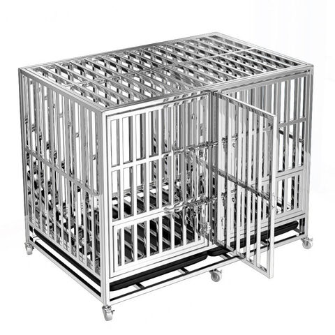 Bulk Buy China Wholesale Heavy Duty Stainless Steel Dog Cage Kennel ...