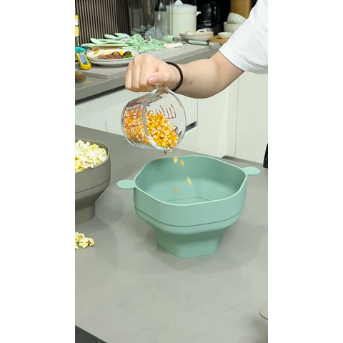 Microwave Eco Friendly Foldable Big Capacity Silicone Popcorn Popper ...