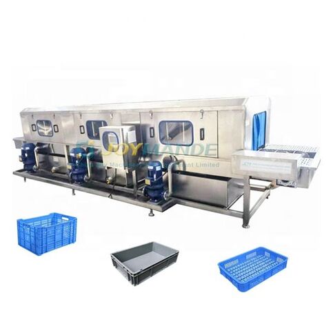 Speed Adjustable Plastic Crate Washer And Dryer Plastic Turnover Pallet ...