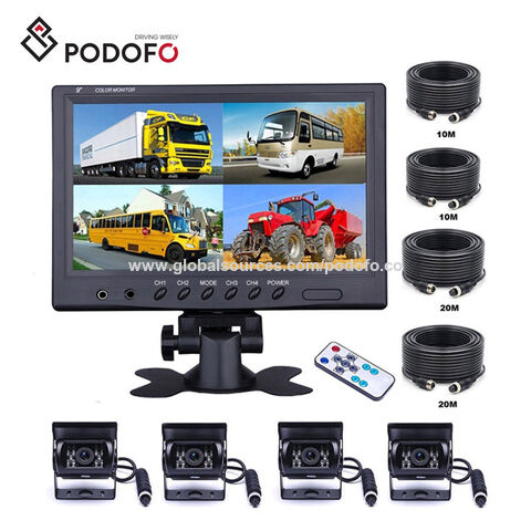 Buy Wholesale China Podofo 9'' Quad Split Monitor Car Rear View Camera ...