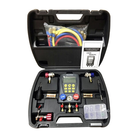 Digital Manifold Kit For Car Air Conditioning Digital Refrigerant ...