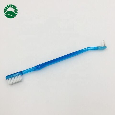 V Shape Double Ended Orthodontic Toothbrush With Interdental Brush ...